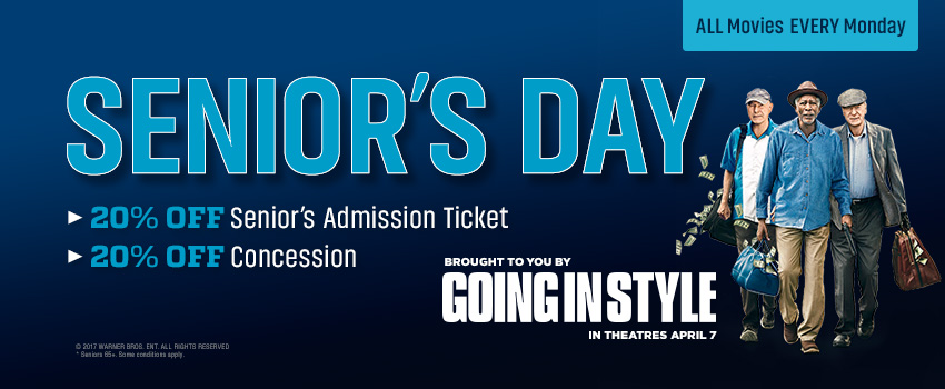Senior's Day Savings at landmarkCinemas.com